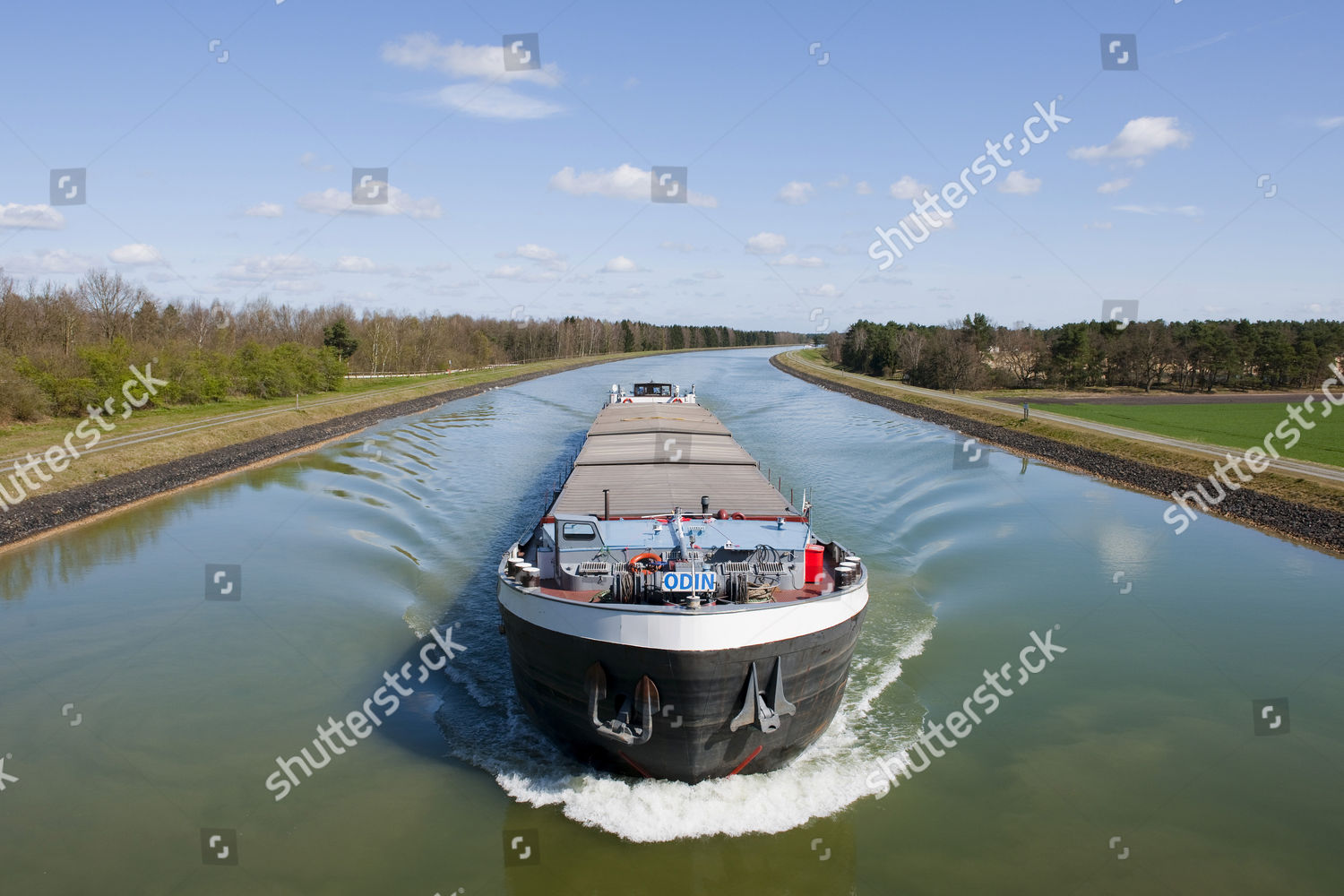 Cargo Ship On Federal Waterway Elbe Editorial Stock Photo - Stock Image ...