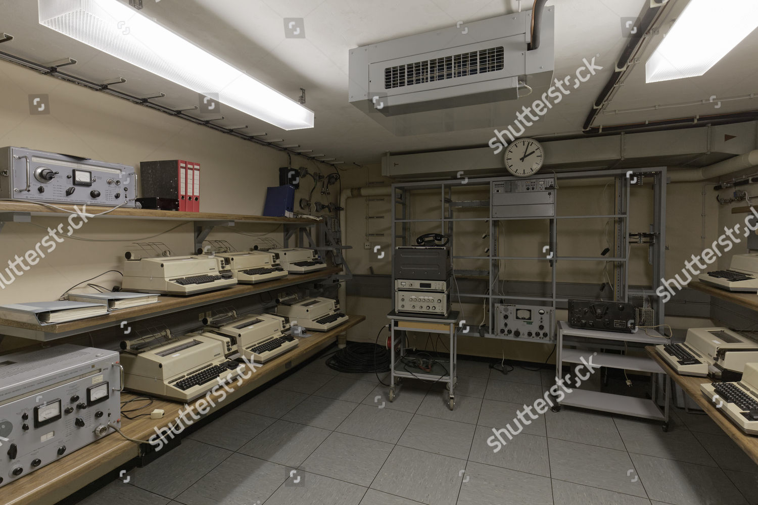 Telecommunications Room Teleprinters Nuclear Bunker Kallurft Editorial ...