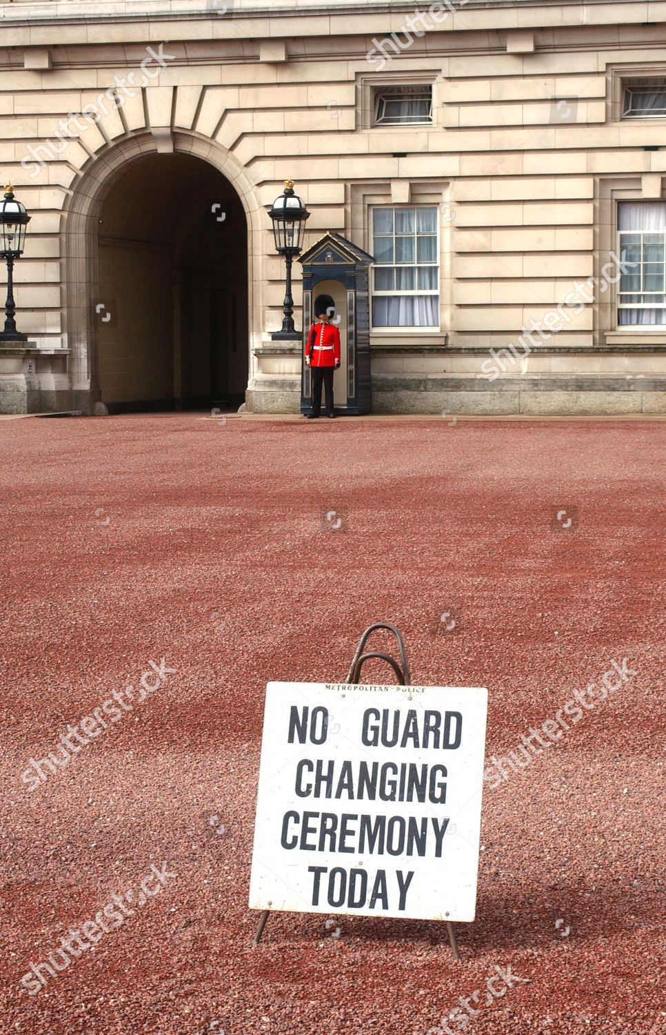 No Changing Guard Ceremony Sign Buckingham Editorial Stock Photo ...