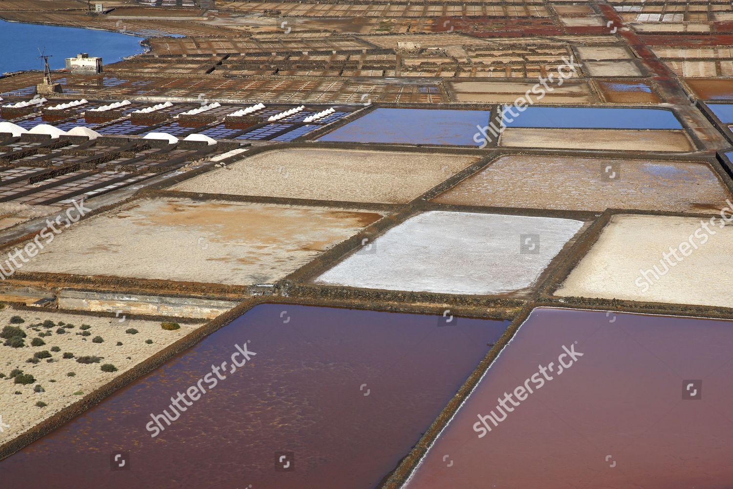 Sea Salt Extraction Drying Pools Saltworks Editorial Stock Photo ...