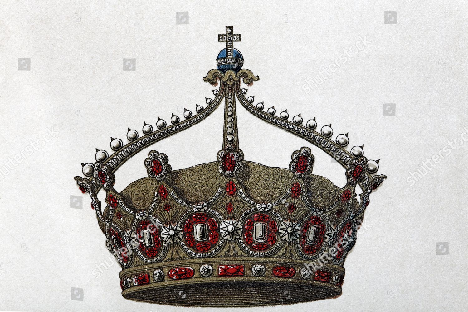 German Imperial Crown Chromotafel Historical Book Editorial Stock Photo ...