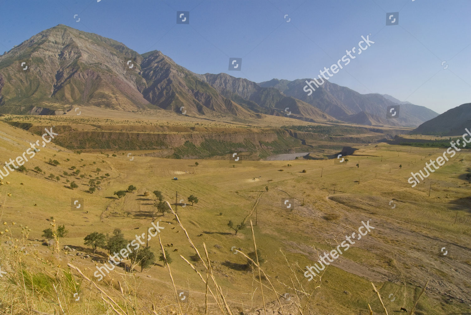 Bare Mountaineous Landscape Dushanbe Into Pamir Editorial Stock Photo ...