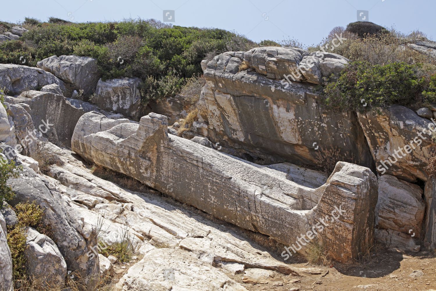 Kouros Near Apolonas Naxos Island Cyclades Editorial Stock Photo ...