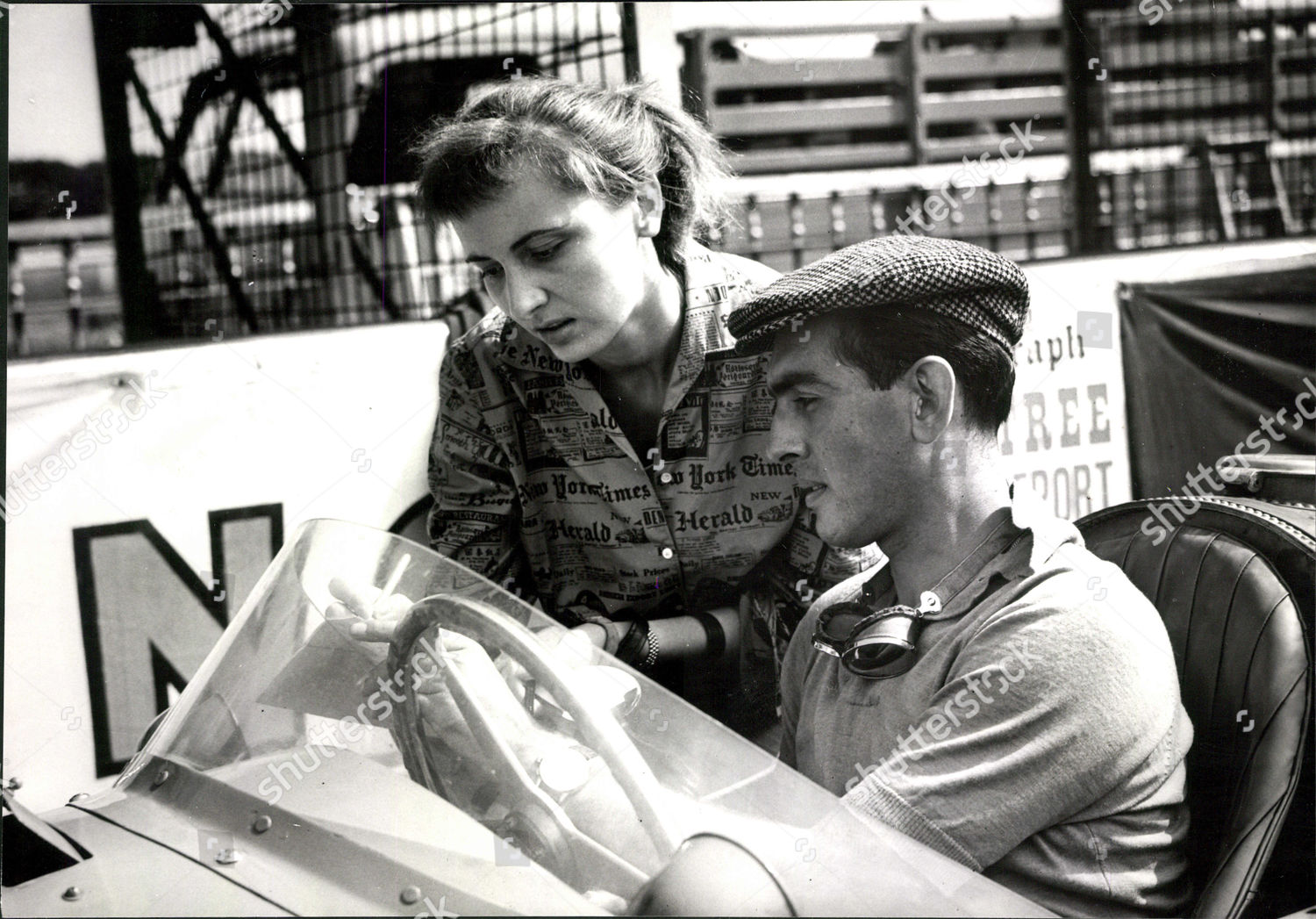 Luigi Musso Racing Driver His Fiancee Editorial Stock Photo - Stock ...