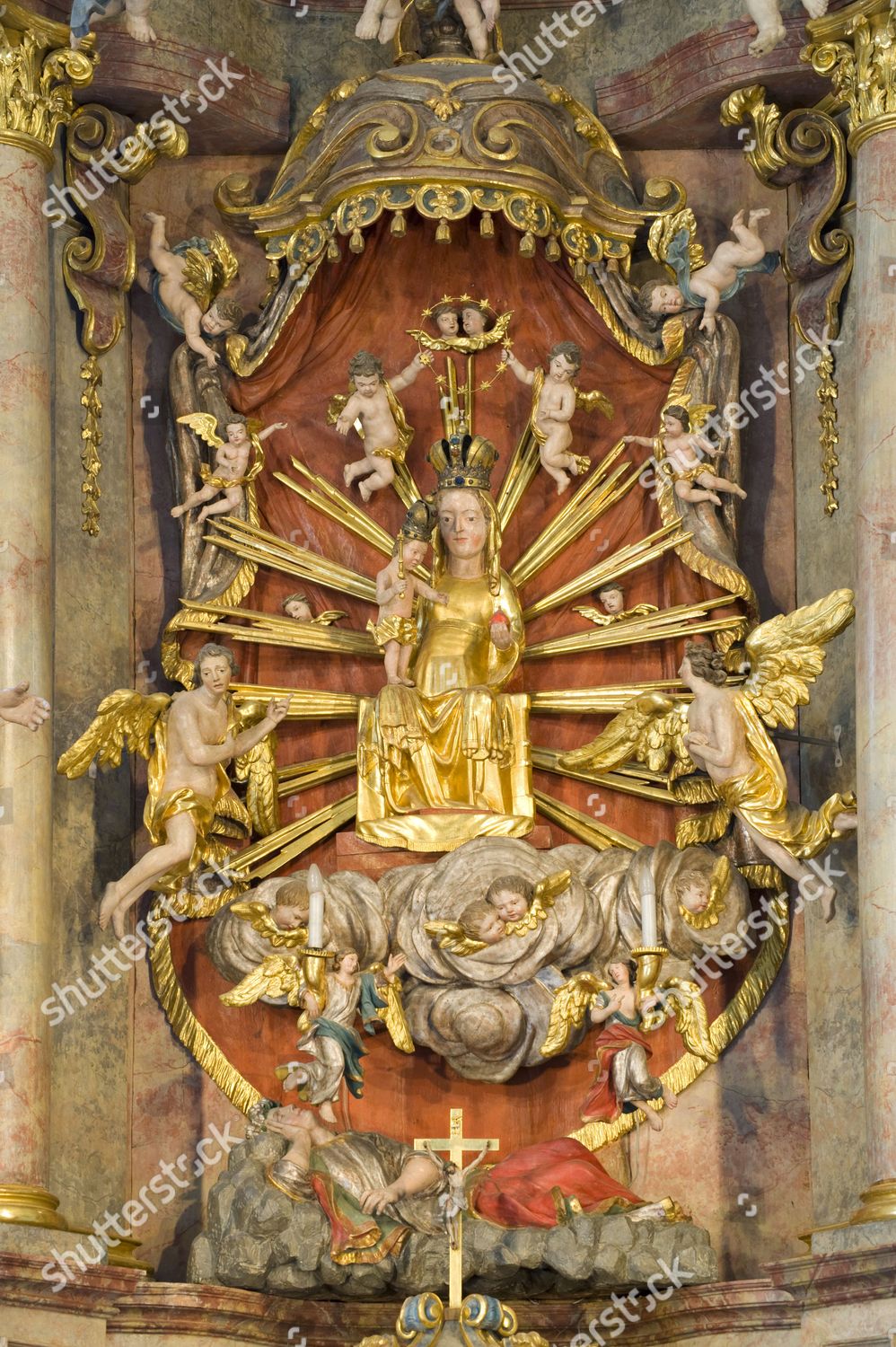 High Altar Throne Grace Madonna 14th Editorial Stock Photo - Stock ...