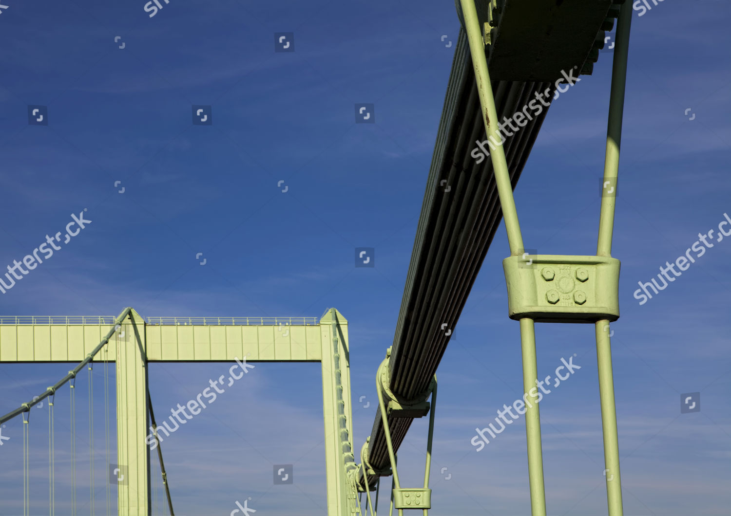 Detail Rodenkirchen Rheinbruecke Highway Bridge Over Editorial Stock ...