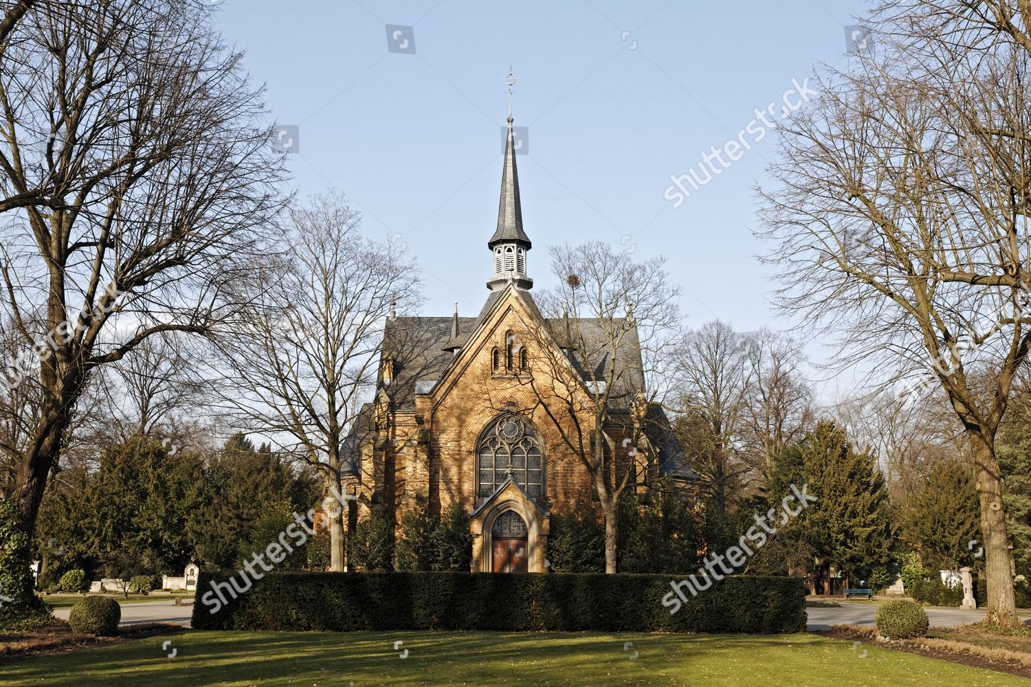Cemetery Chapel Built Neogothic Style Nordfriedhof Editorial Stock ...