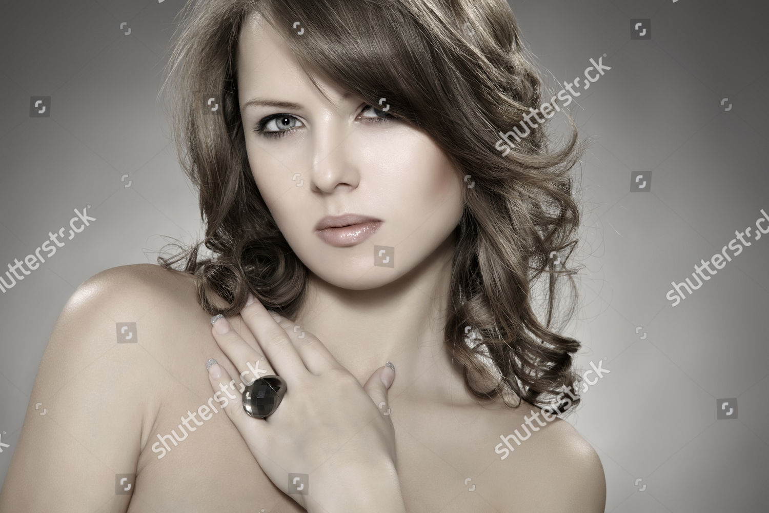 Model Released Young Woman Wearing Ring Editorial Stock Photo - Stock ...