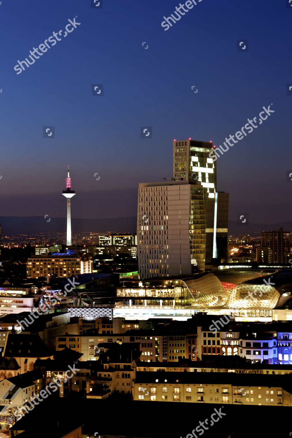 View Frankfurt Skyline Opernturm Tower Palaisquartier Editorial Stock ...