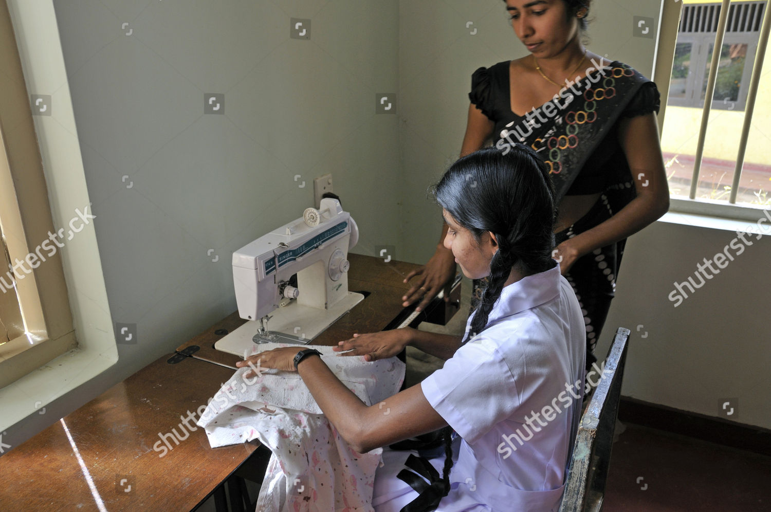 Girl Pupil Education Sewing Machine School Editorial Stock Photo ...