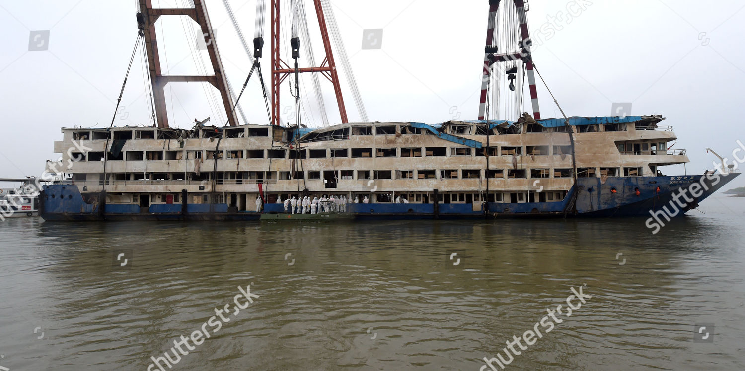 Rescuers Work Hull Upright Ship Eastern Editorial Stock Photo - Stock ...