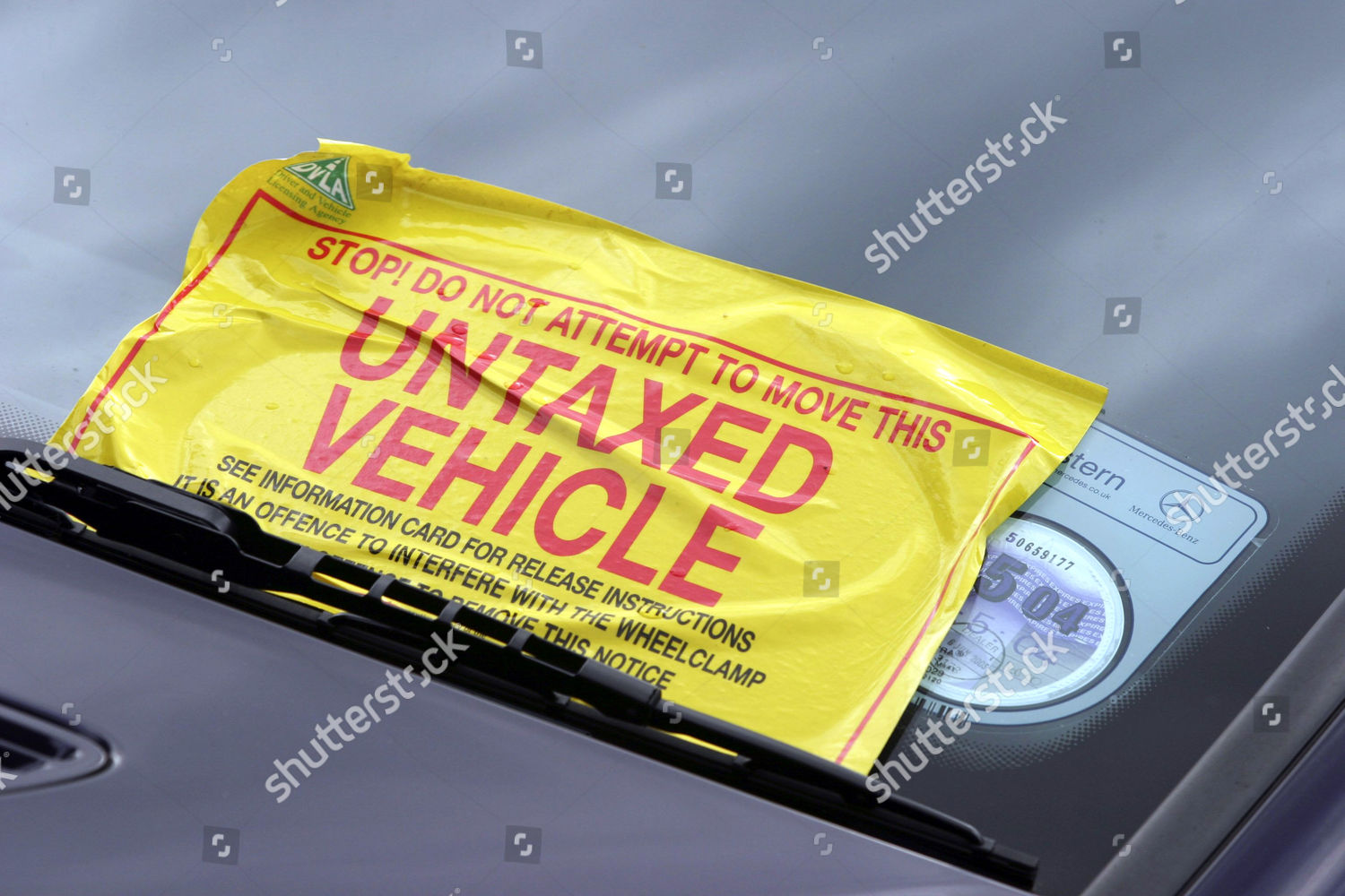 Untaxed Vehicle Receives Penalty Notice 18 Editorial Stock Photo ...
