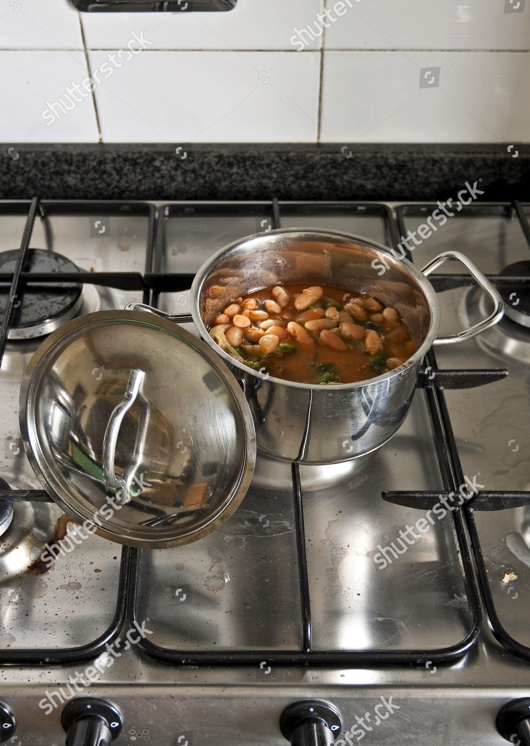 Cooking Beans Endive Traditional Southern Italian Editorial Stock Photo ...