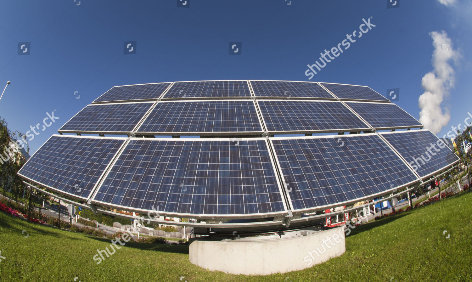 Solar Panels Roundabout Island Ost District Editorial Stock Photo ...