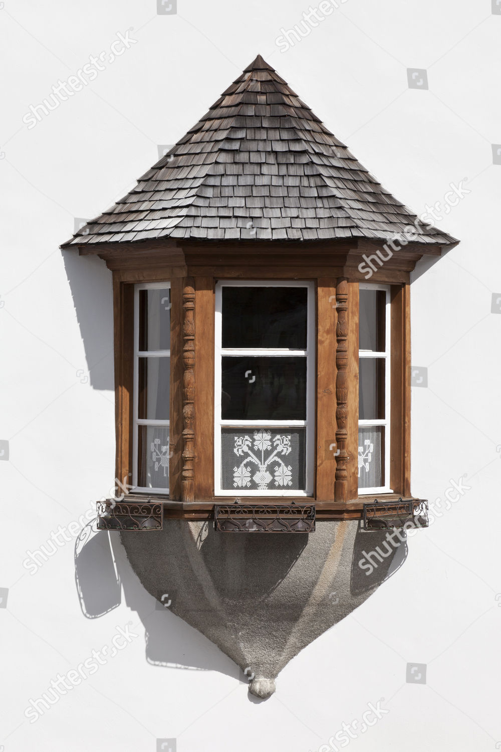 Bay Windows Historic Building Facade Sent Editorial Stock Photo - Stock ...