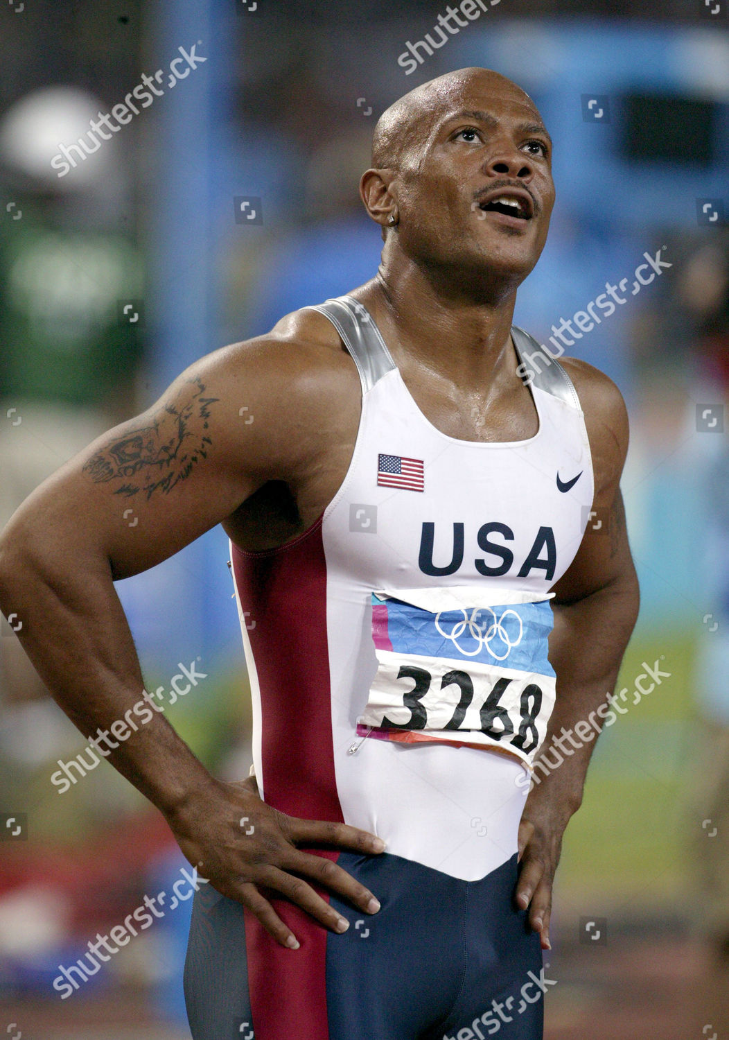 Maurice Greene Celebrates After Winning Bronze Editorial Stock Photo ...