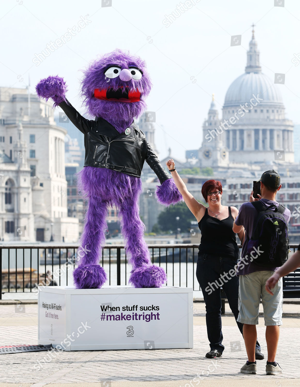 Wifi Powered Giant Furry Purple Puppet Editorial Stock Photo - Stock ...