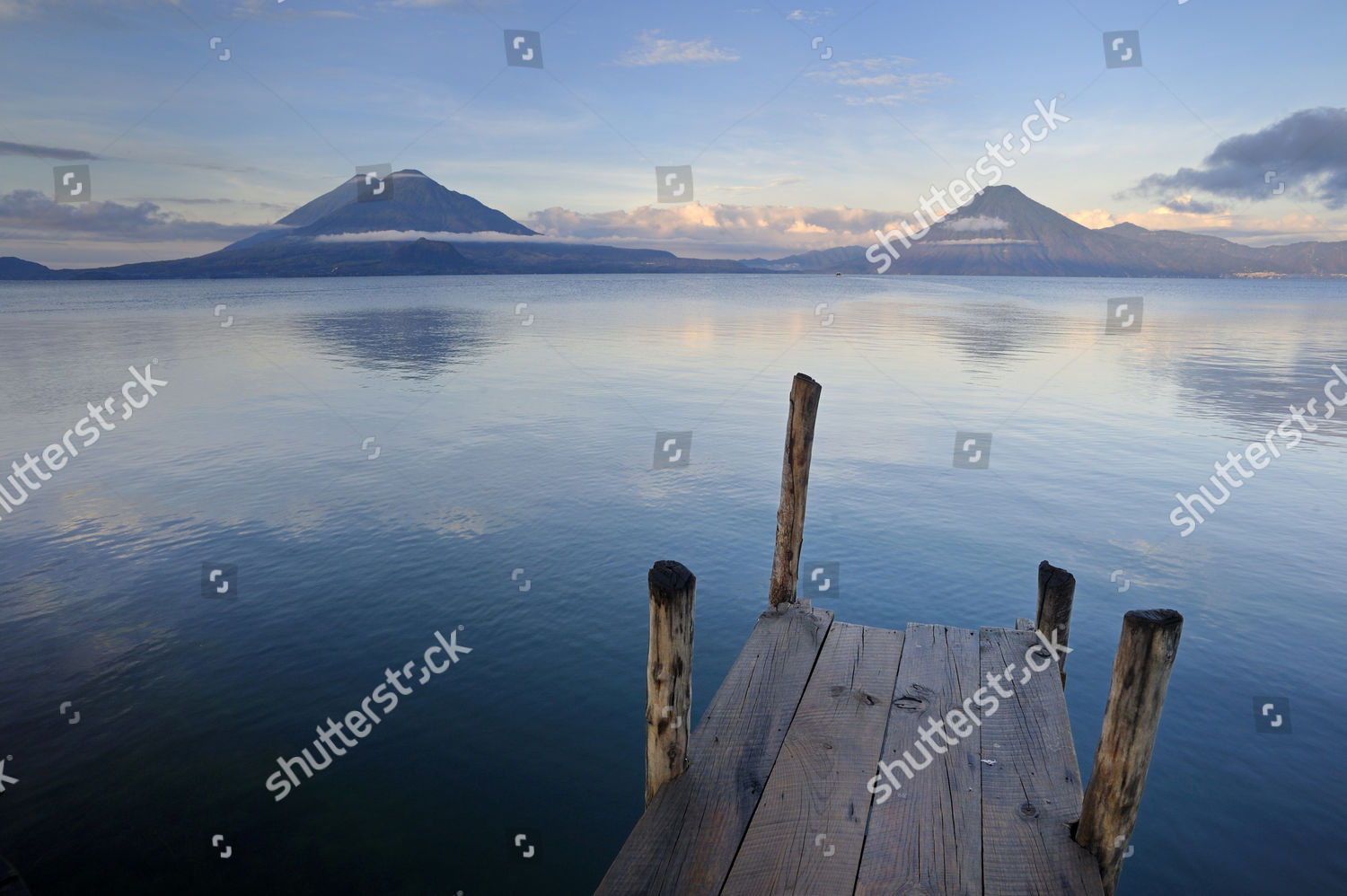 Lake Atitlan Volcanoes Toliman Volcano Atitlan Editorial Stock Photo ...
