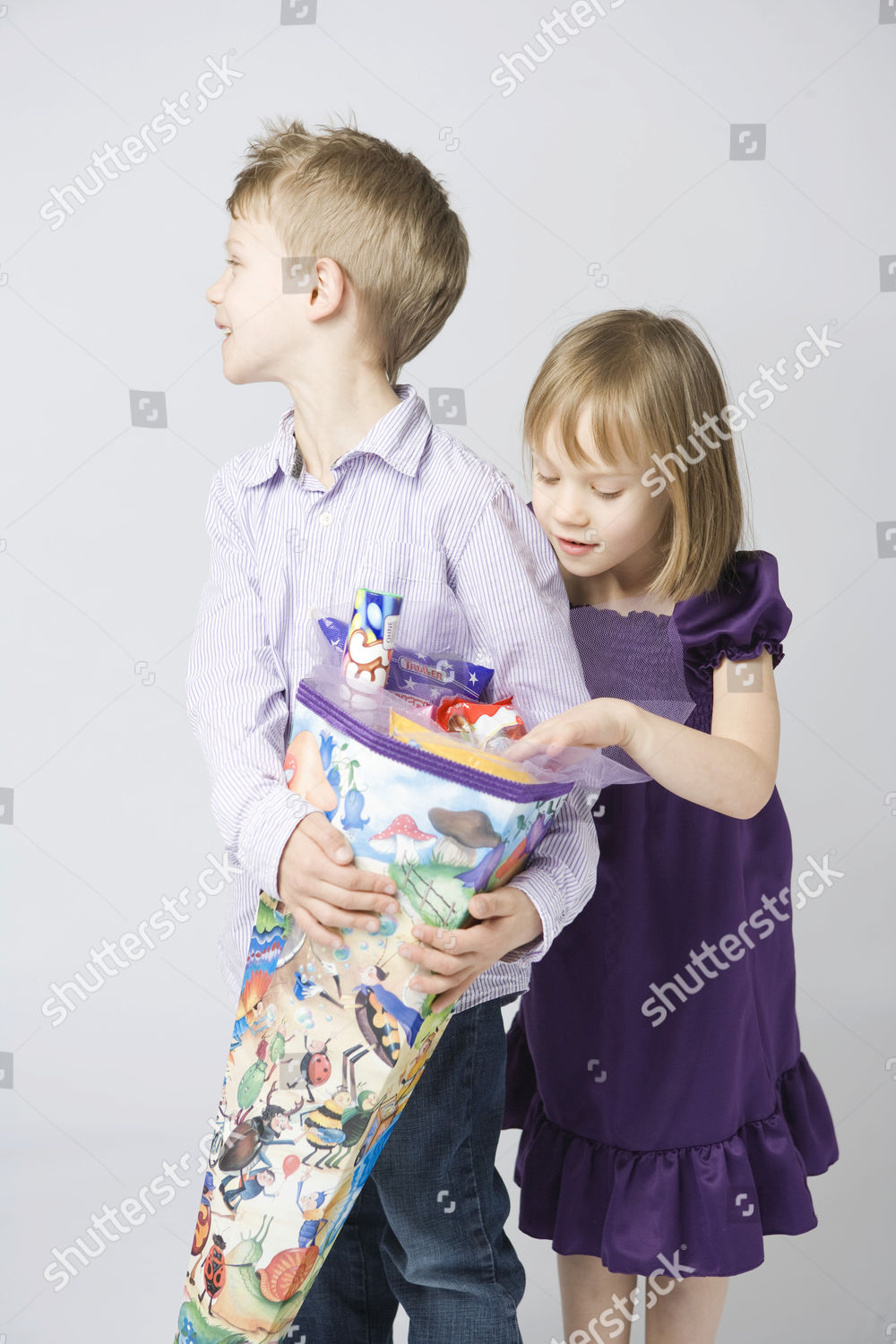 Model Released Children Large Cornet Cardboard Editorial Stock Photo ...
