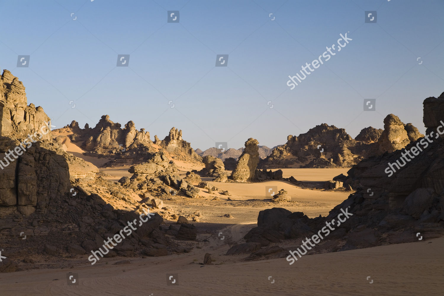 Rock Formations Libyan Desert Akakus Mountains Editorial Stock Photo ...