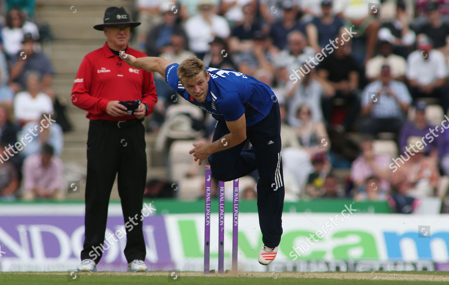 David Willey England Bowling Action Editorial Stock Photo - Stock Image ...