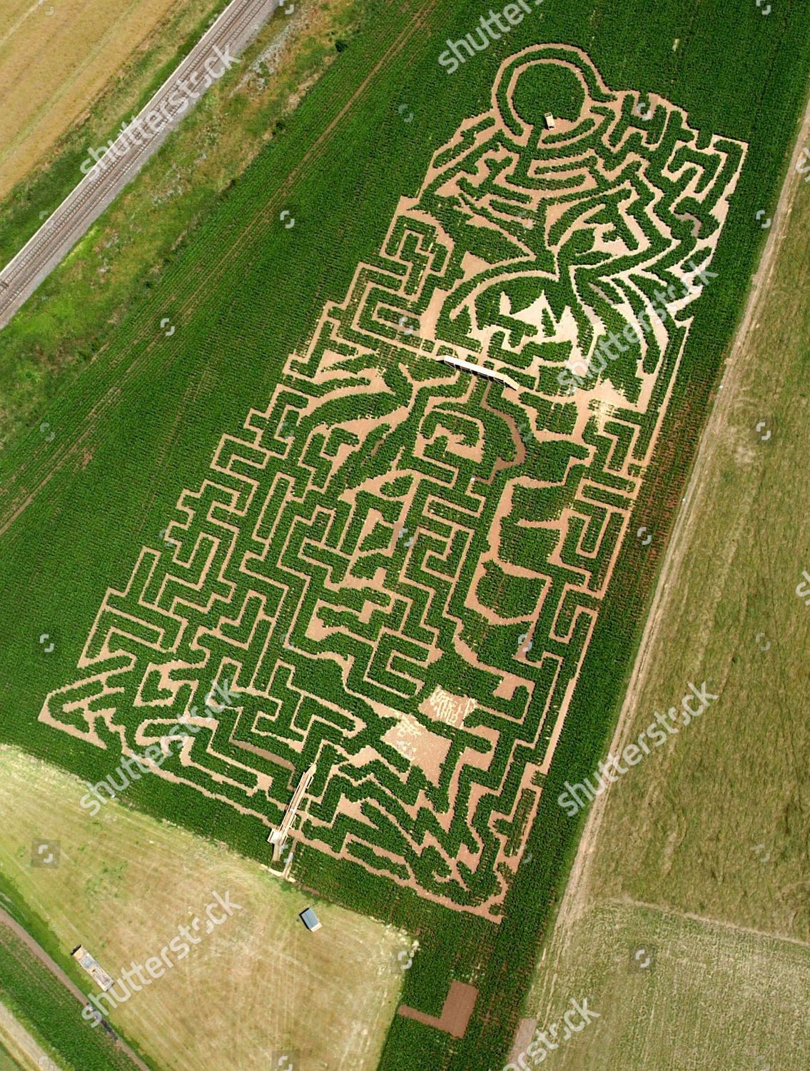 Britains Maize Maze Craze Desert Island Editorial Stock Photo - Stock ...