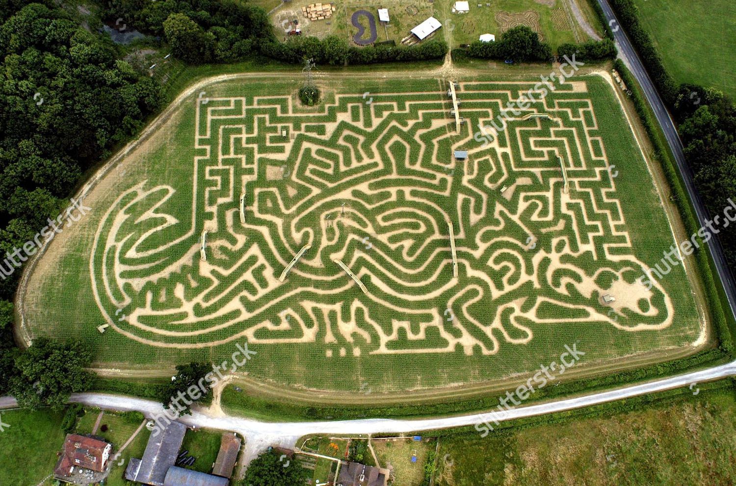 Tulleys Farm Dinosaur Maize Maze Near Editorial Stock Photo - Stock Image | Shutterstock