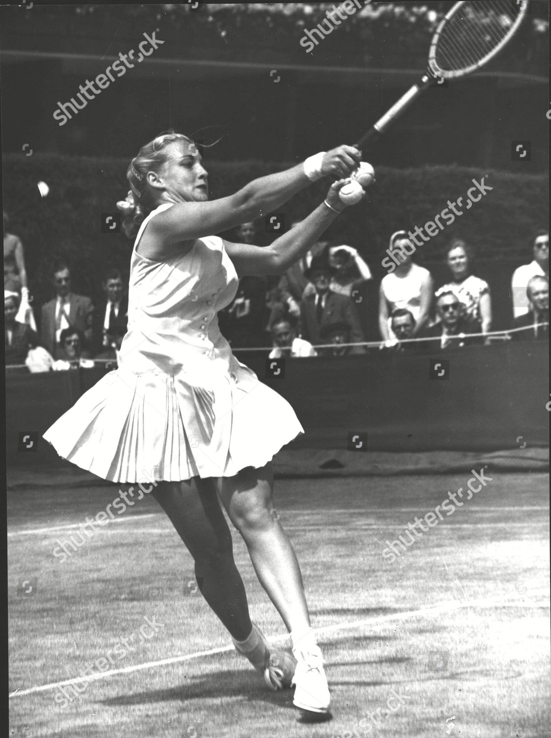 Darlene Hard Tennis Player Action Wimbledon Editorial Stock Photo ...