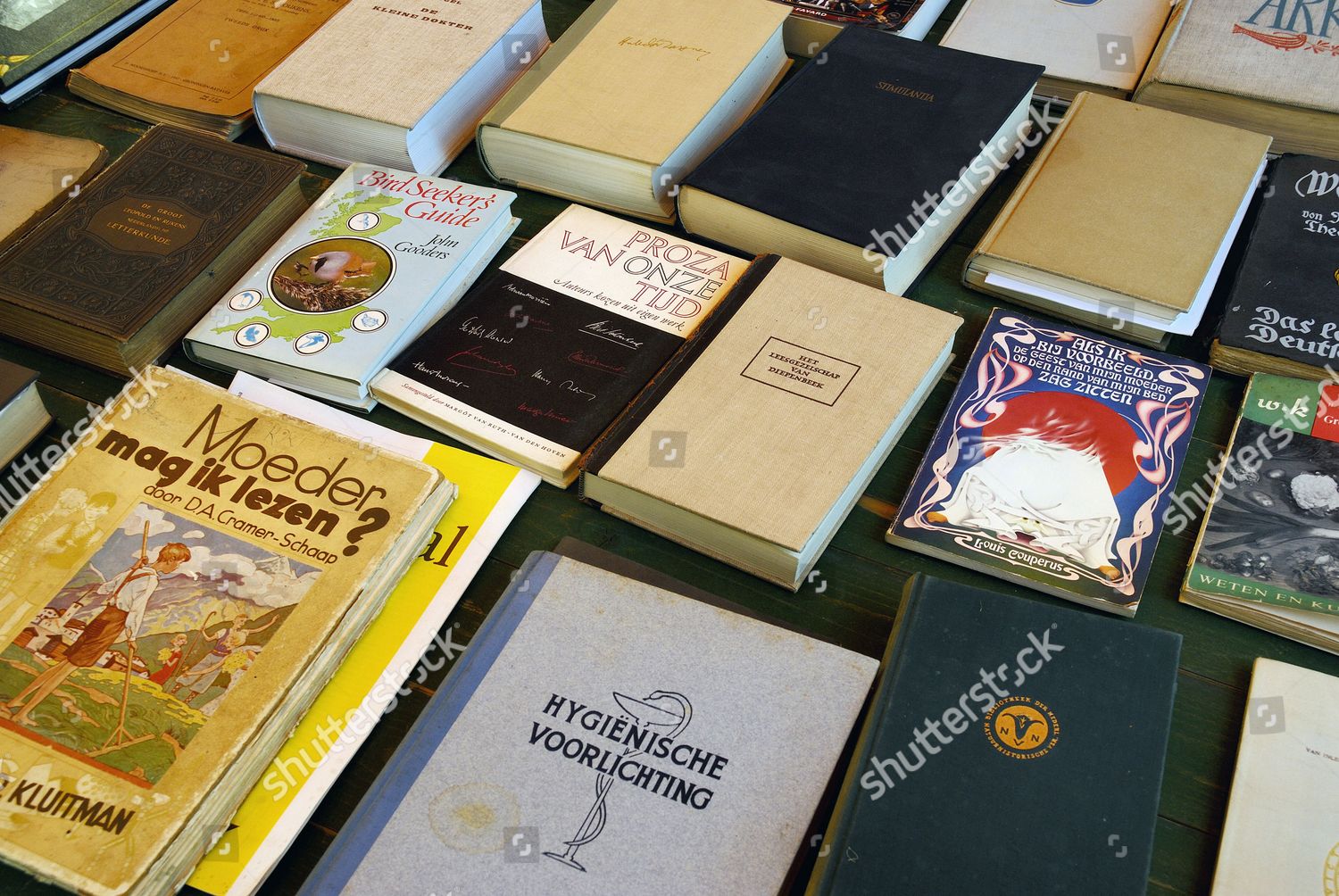 Old Dutch Books Secondhand Bookshop Editorial Stock Photo - Stock Image ...