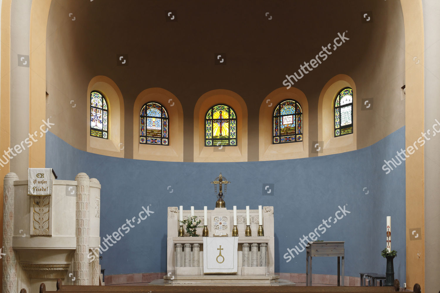 Altar Protestant Christuskirche Church State Baths Editorial Stock ...