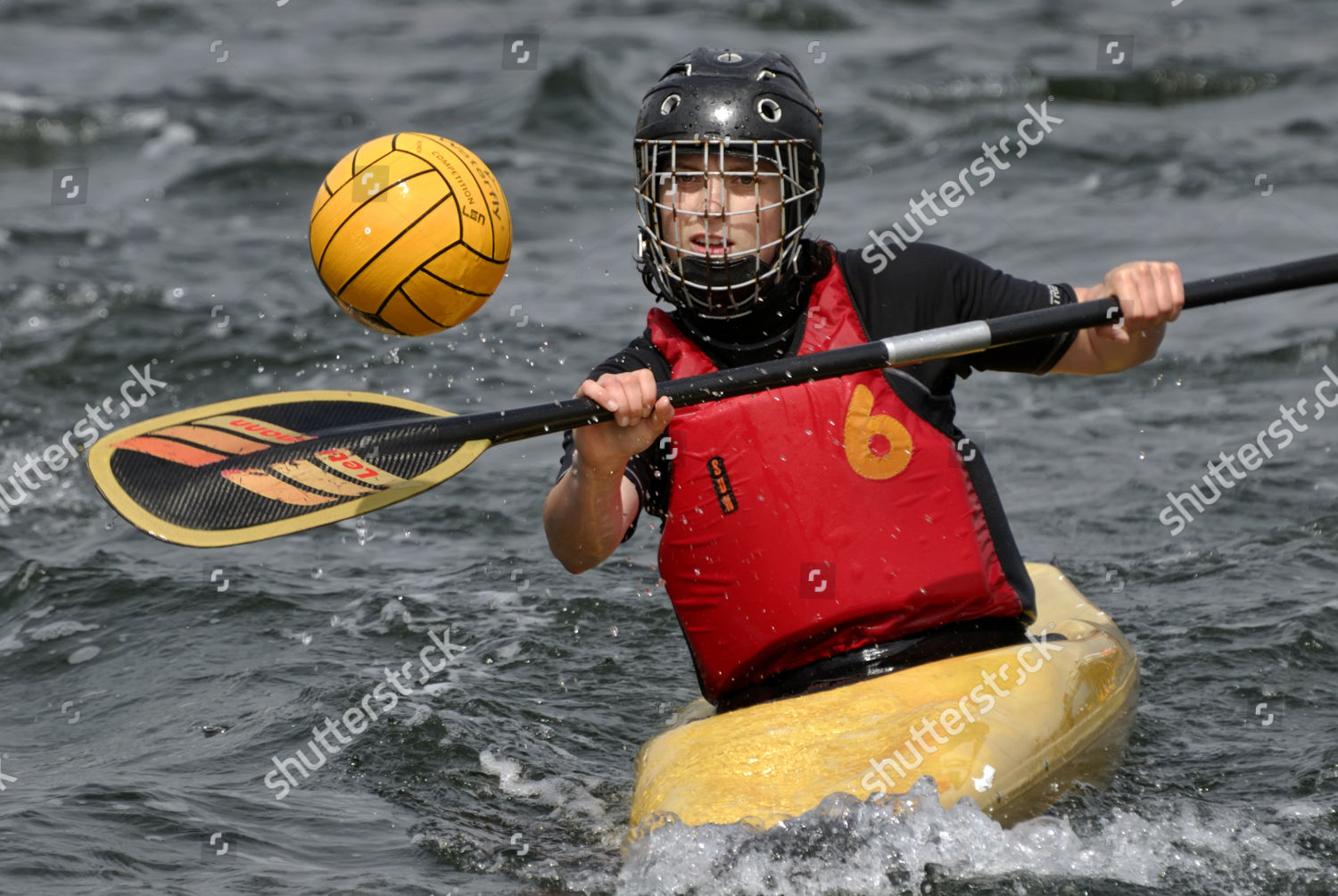 Canoe Polo Player Posession Ball Canoe Editorial Stock Photo - Stock ...