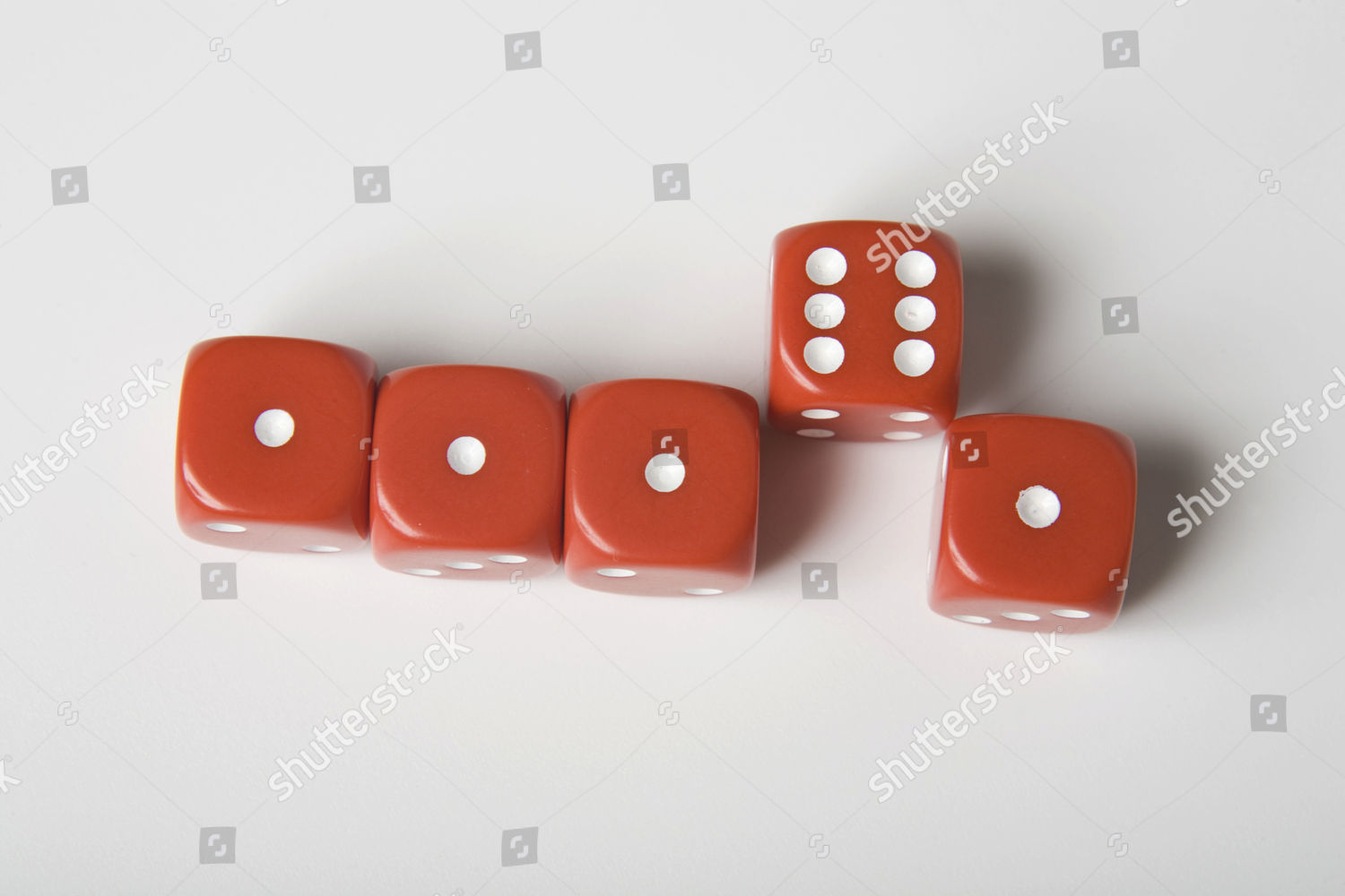 Red Die Standing Out Row Dice Editorial Stock Photo - Stock Image ...