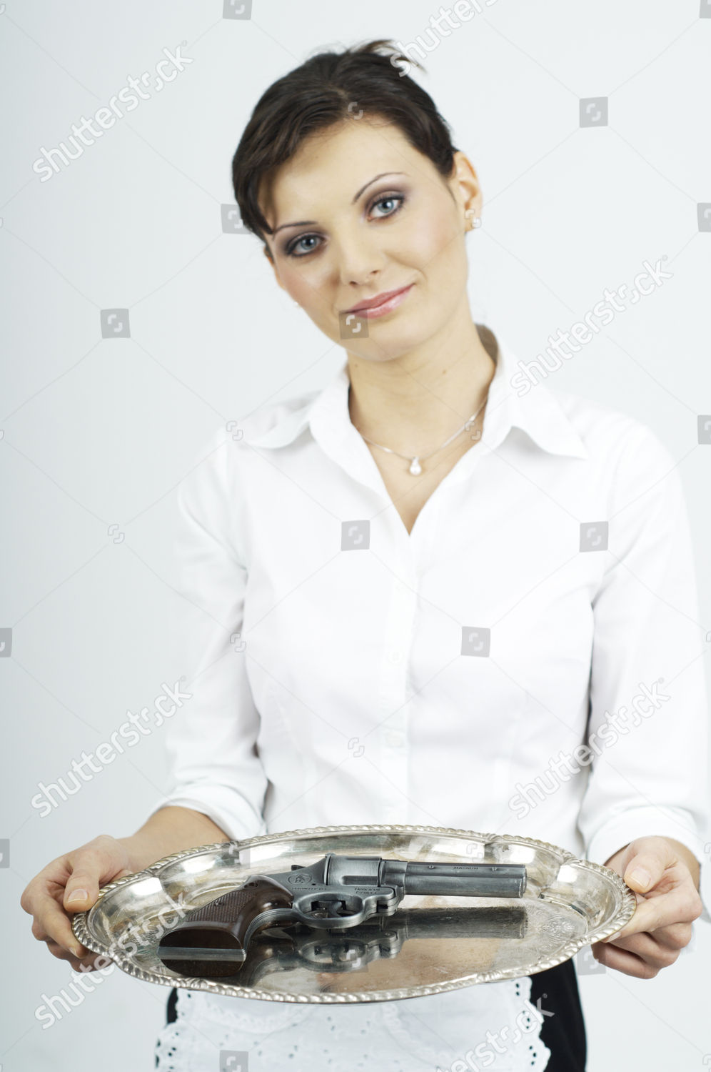 Model Released Young Woman Dressed Server Editorial Stock Photo - Stock ...