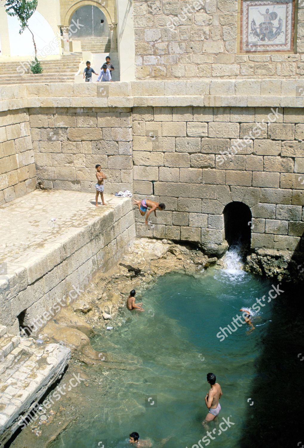 Roman Pools Gafsa Jerid Tunisia Editorial Stock Photo - Stock Image ...