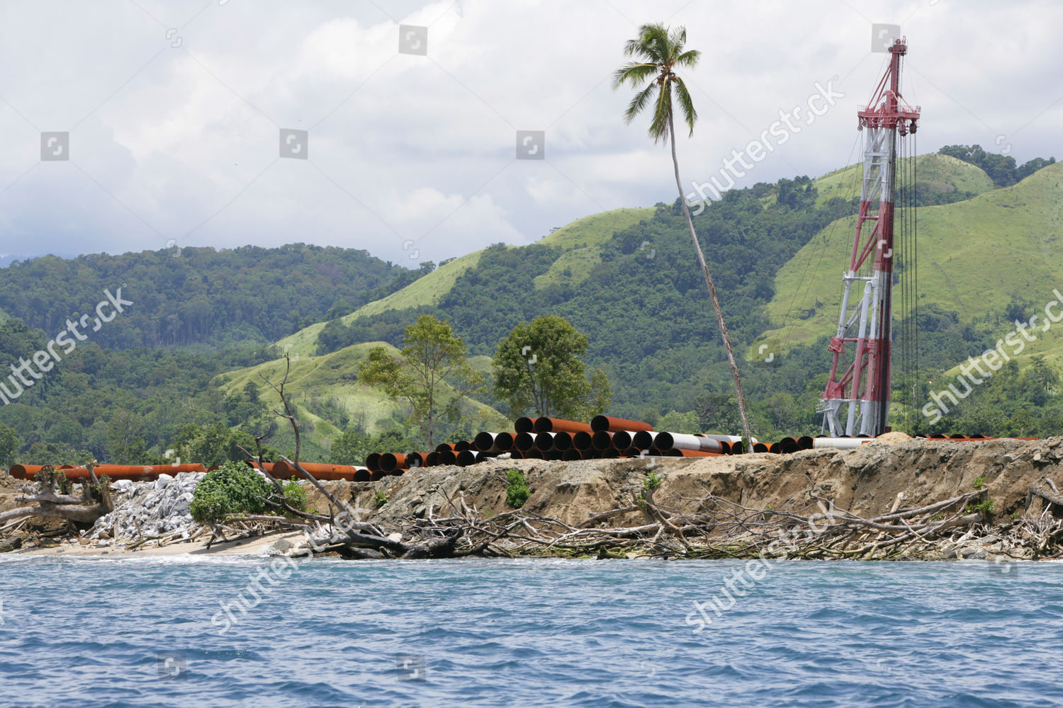 Construction Refinery Harbour Area Ramu Nickel Editorial Stock Photo ...