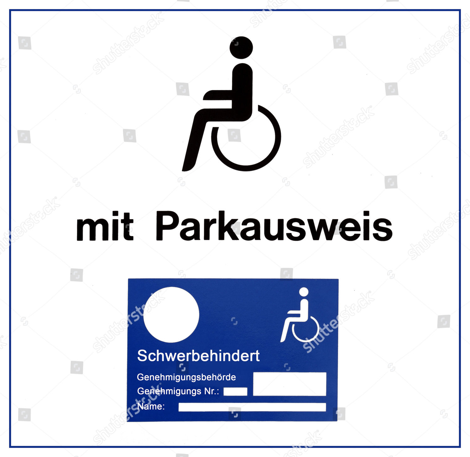 Sign Handicapped Id Editorial Stock Photo - Stock Image | Shutterstock