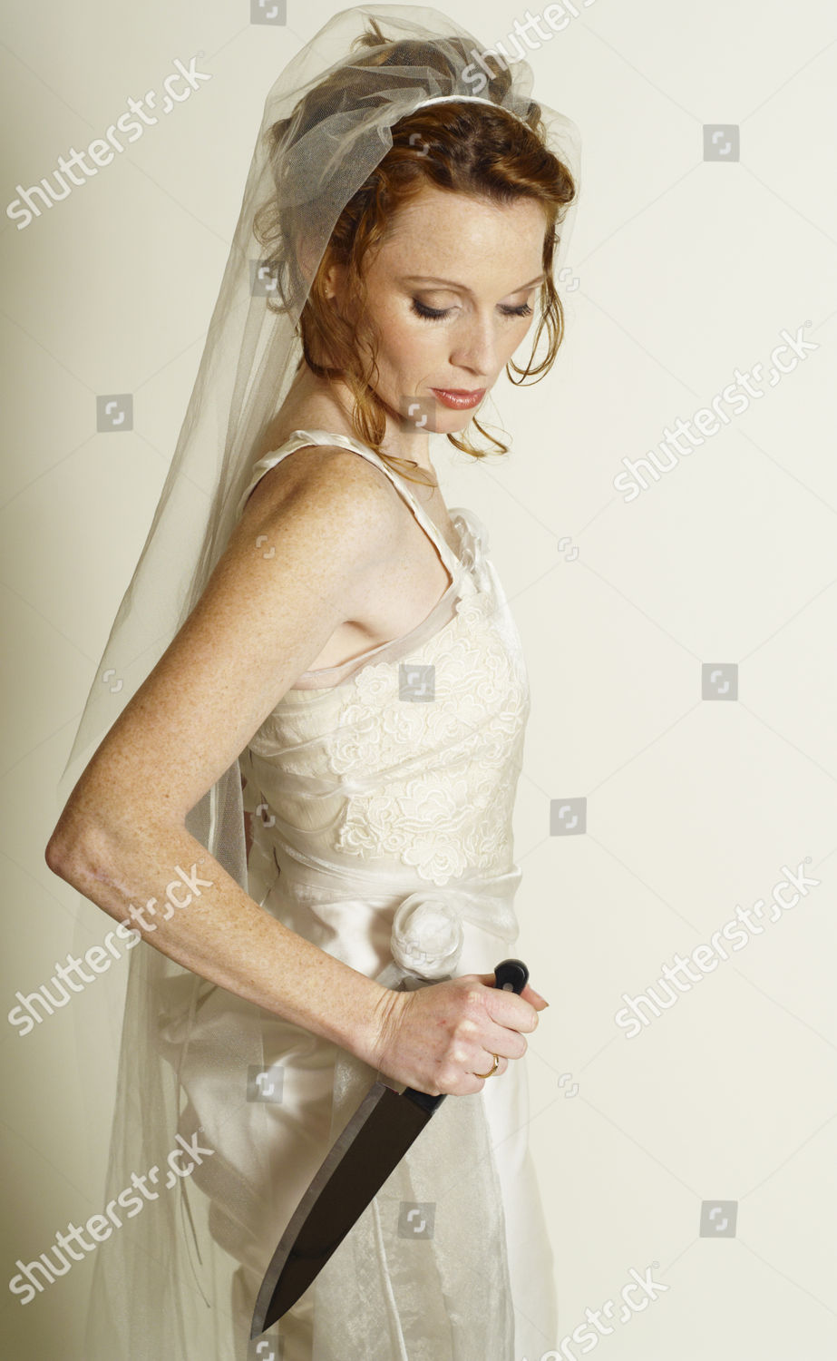 Model Released Bride Knife Editorial Stock Photo - Stock Image ...