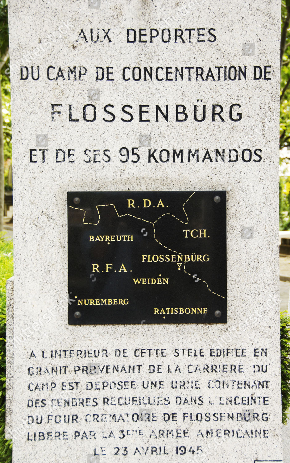 Commemorative Plaque Flossenburg Concentration Camp Memorial Editorial ...