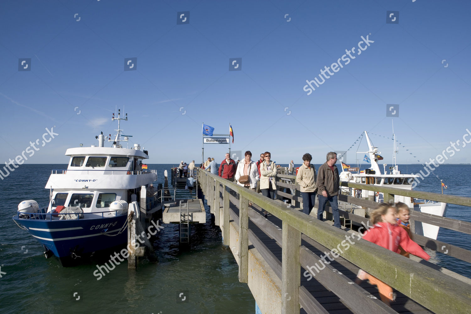 Tourist Boat Ferry Dock On Pier Editorial Stock Photo - Stock Image ...