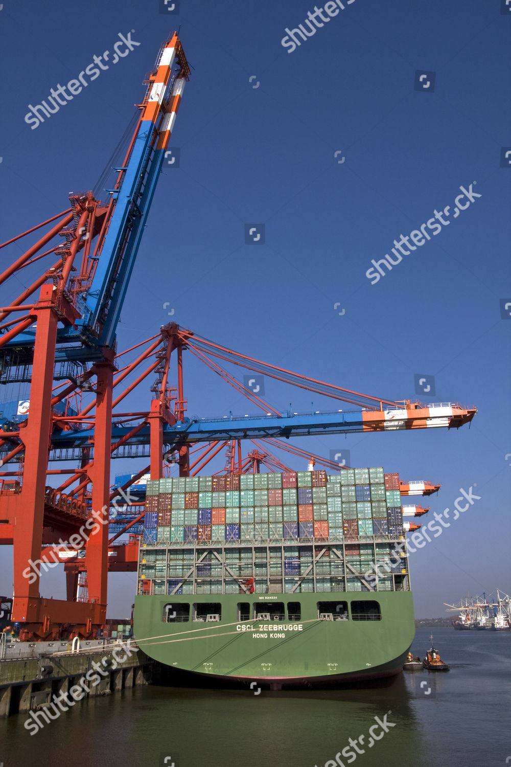 Container Ship Container Terminal Eurokai Docks Editorial Stock Photo ...