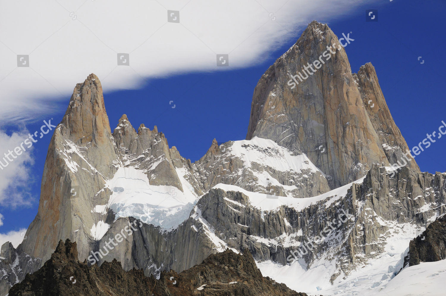 Mt Fitzroy 3375m Los Glaciares National Editorial Stock Photo - Stock ...