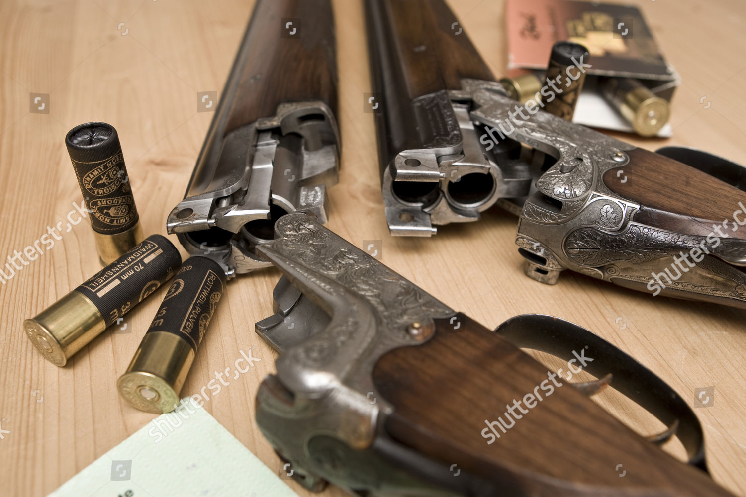 Two Hunting Weapons Shotguns Long Guns Editorial Stock Photo - Stock ...