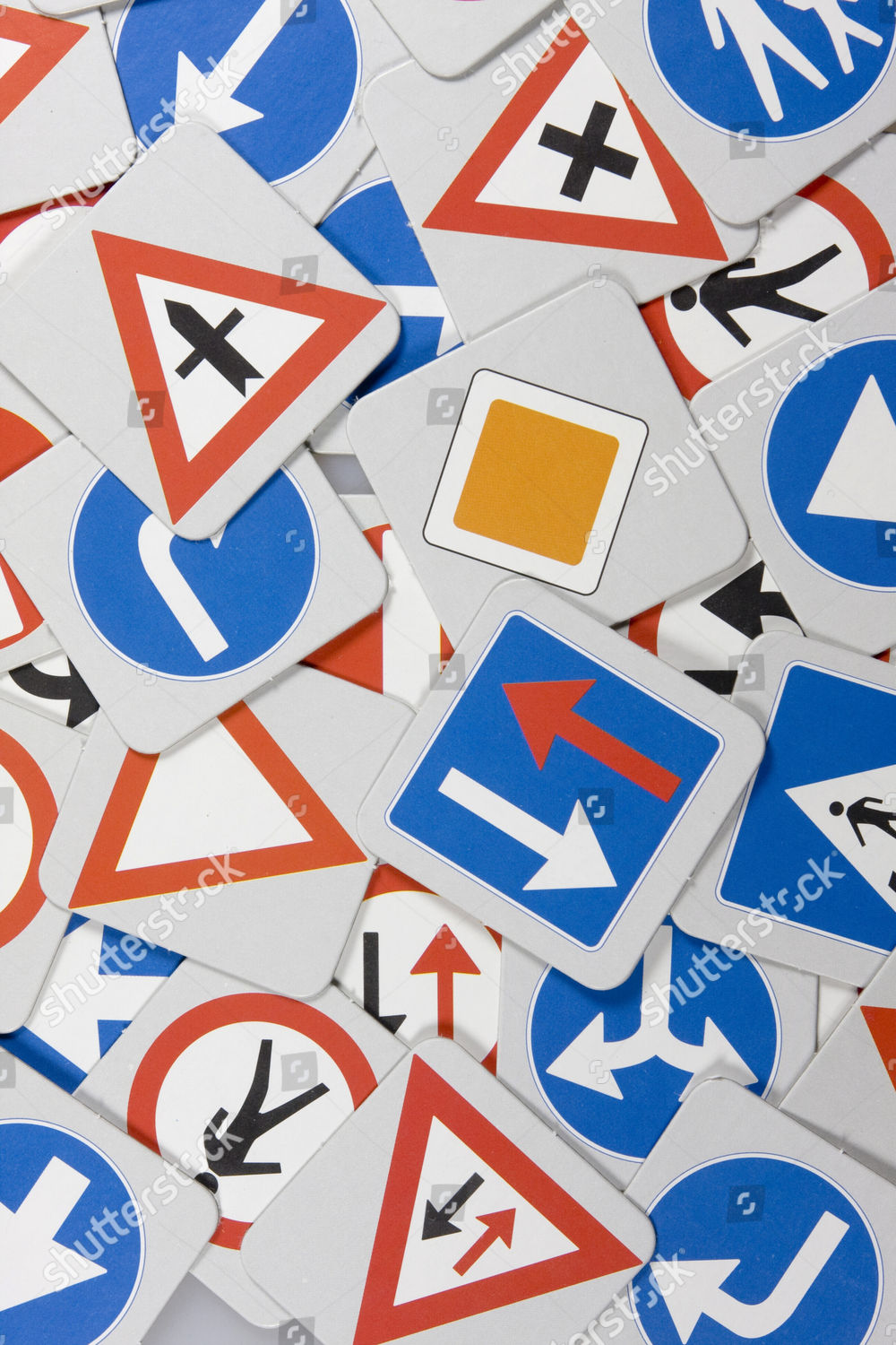 Various Traffic Signs Memory Concentration Cards Editorial Stock Photo ...