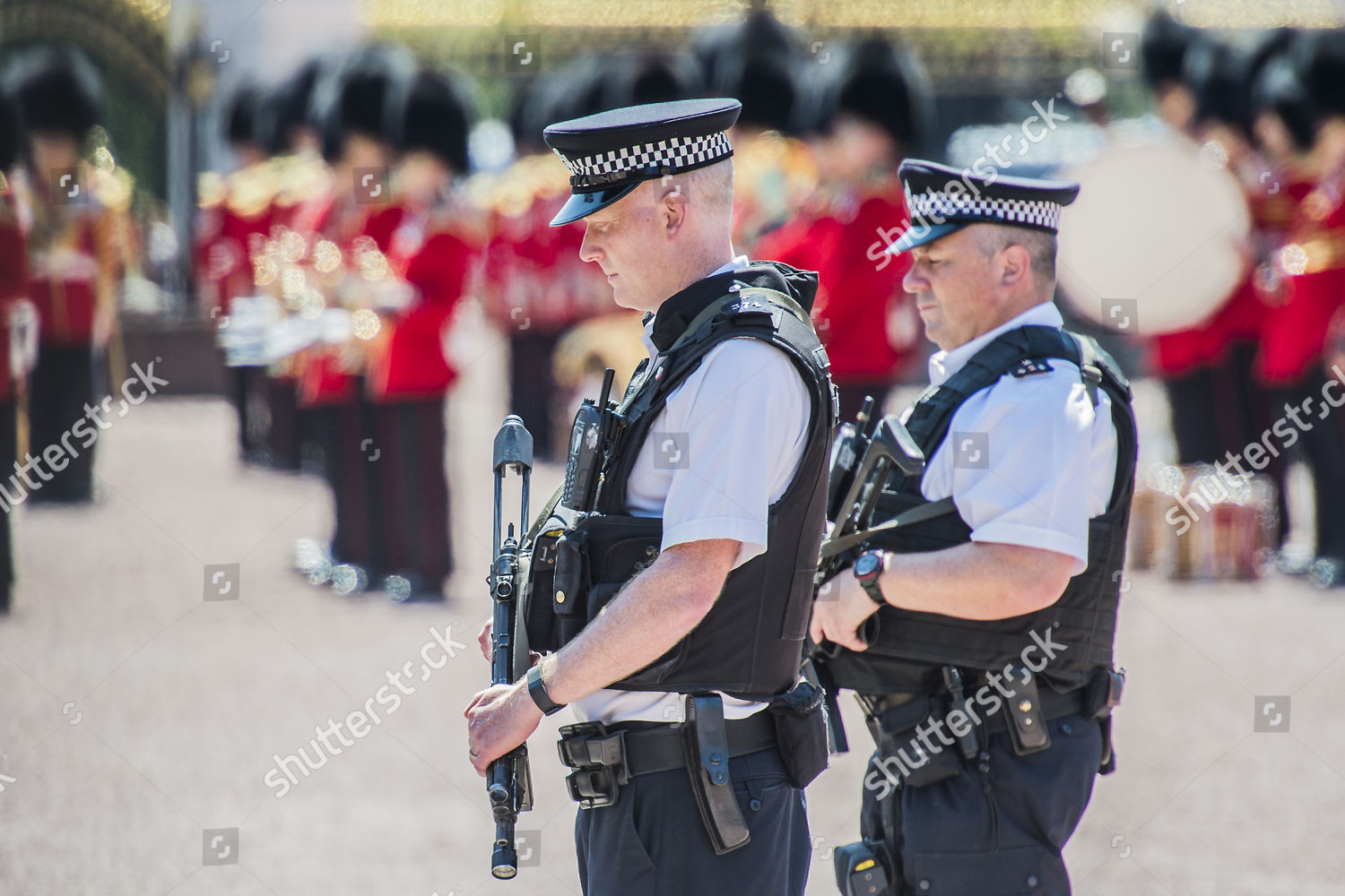 Armed Police Watch Over Guardsmen They Editorial Stock Photo - Stock ...