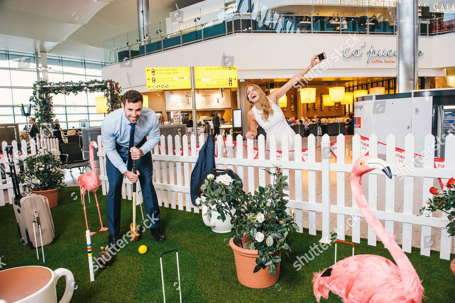 Charlie Turner Kim Hartwell Enjoying Croquet Editorial Stock Photo ...