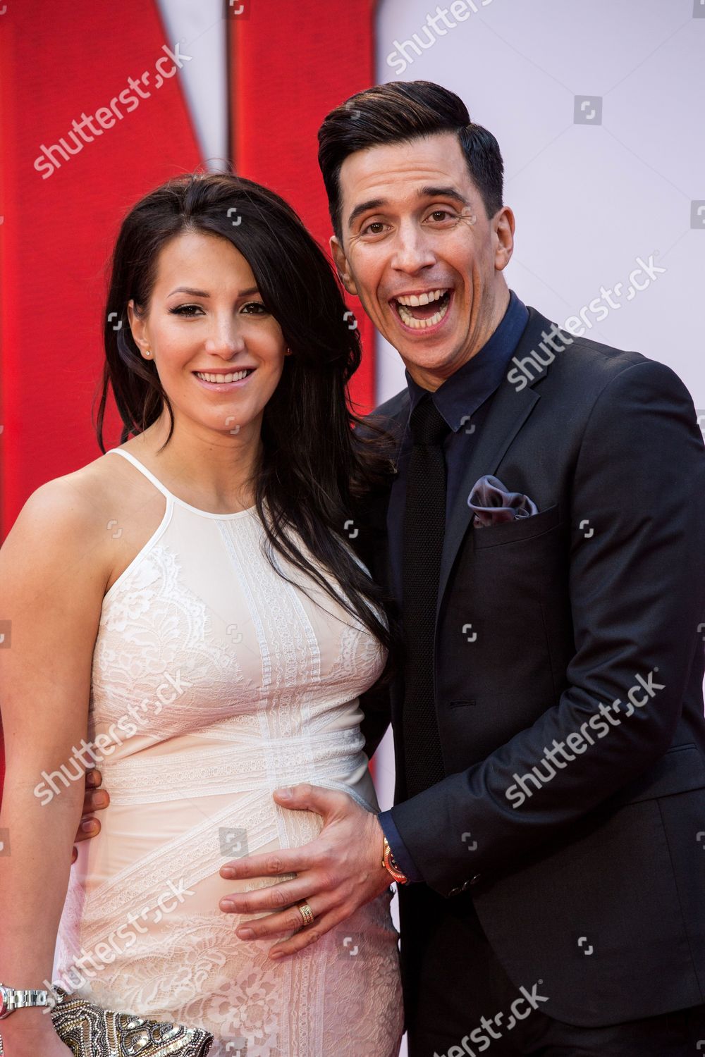 Lindsey Cole Russell Kane Arriving Odeon Editorial Stock Photo - Stock ...