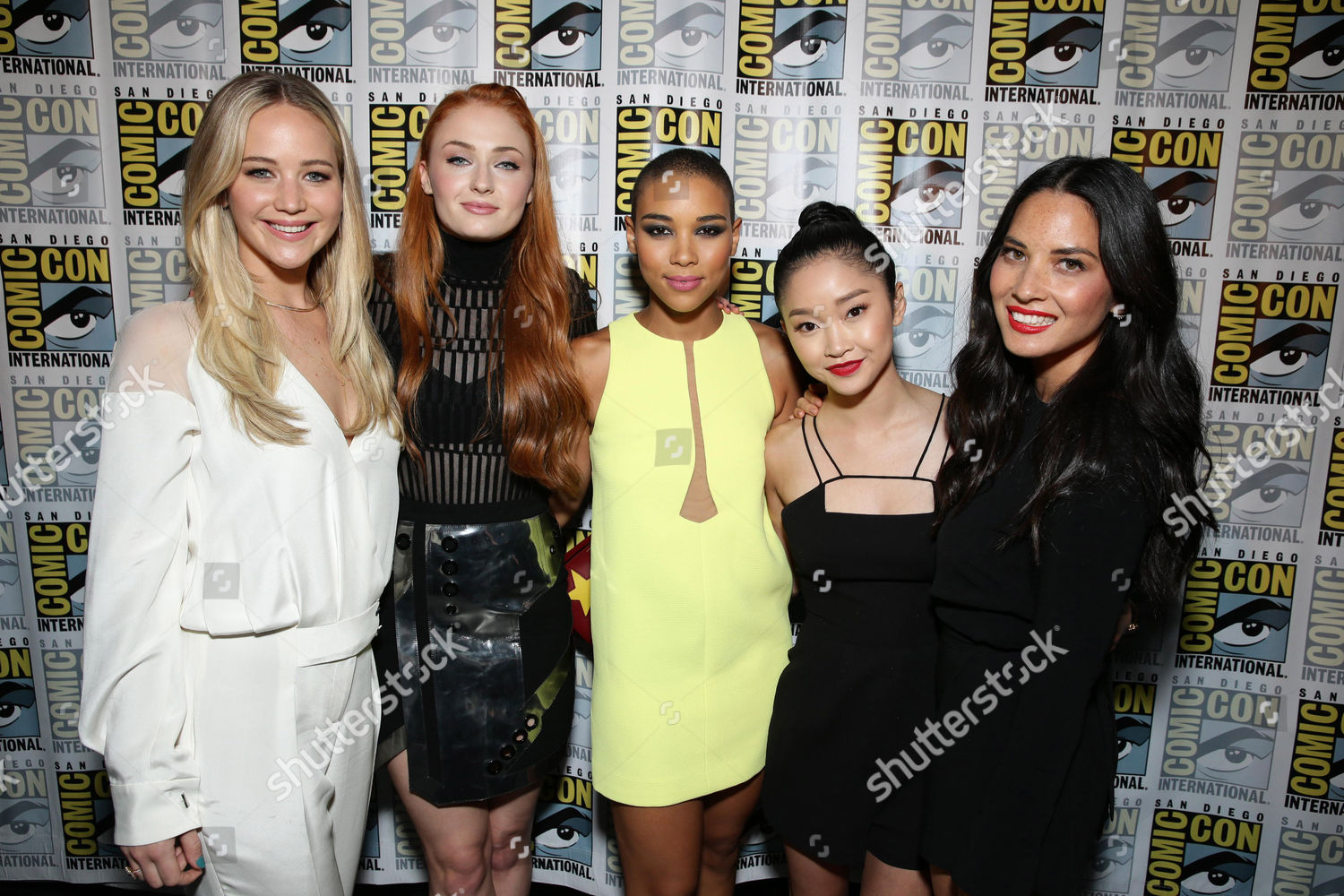 Jennifer Lawrence Sophie Turner Alexandra Shipp Editorial Stock Photo ...