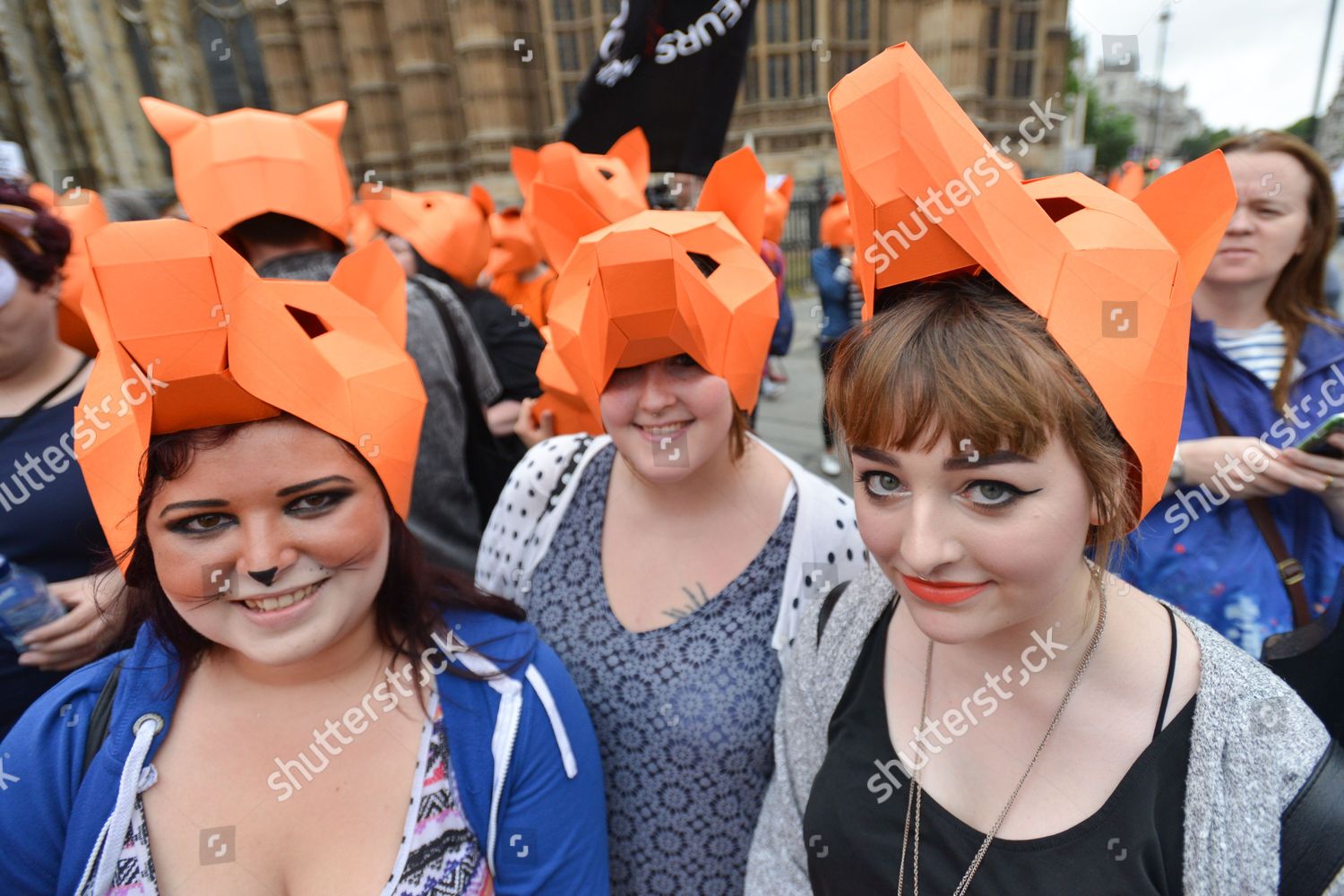 Fox Hunting Ban Demonstration Outside Parliament Editorial Stock Photo ...