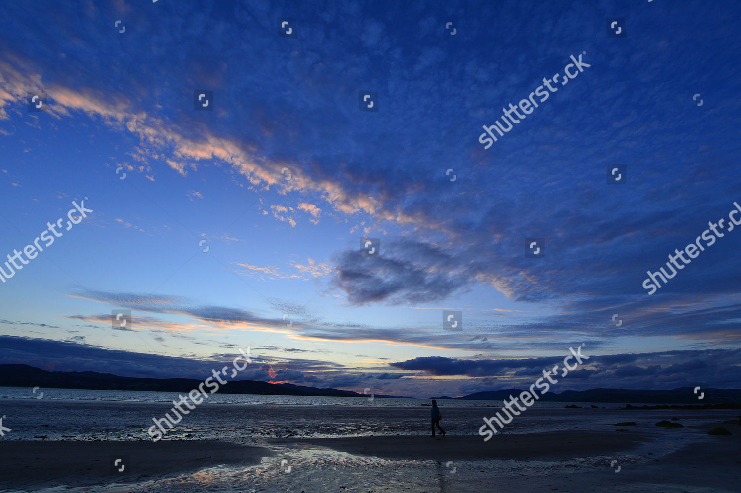 Woman Walking On Fahan Beach Editorial Stock Photo - Stock Image ...