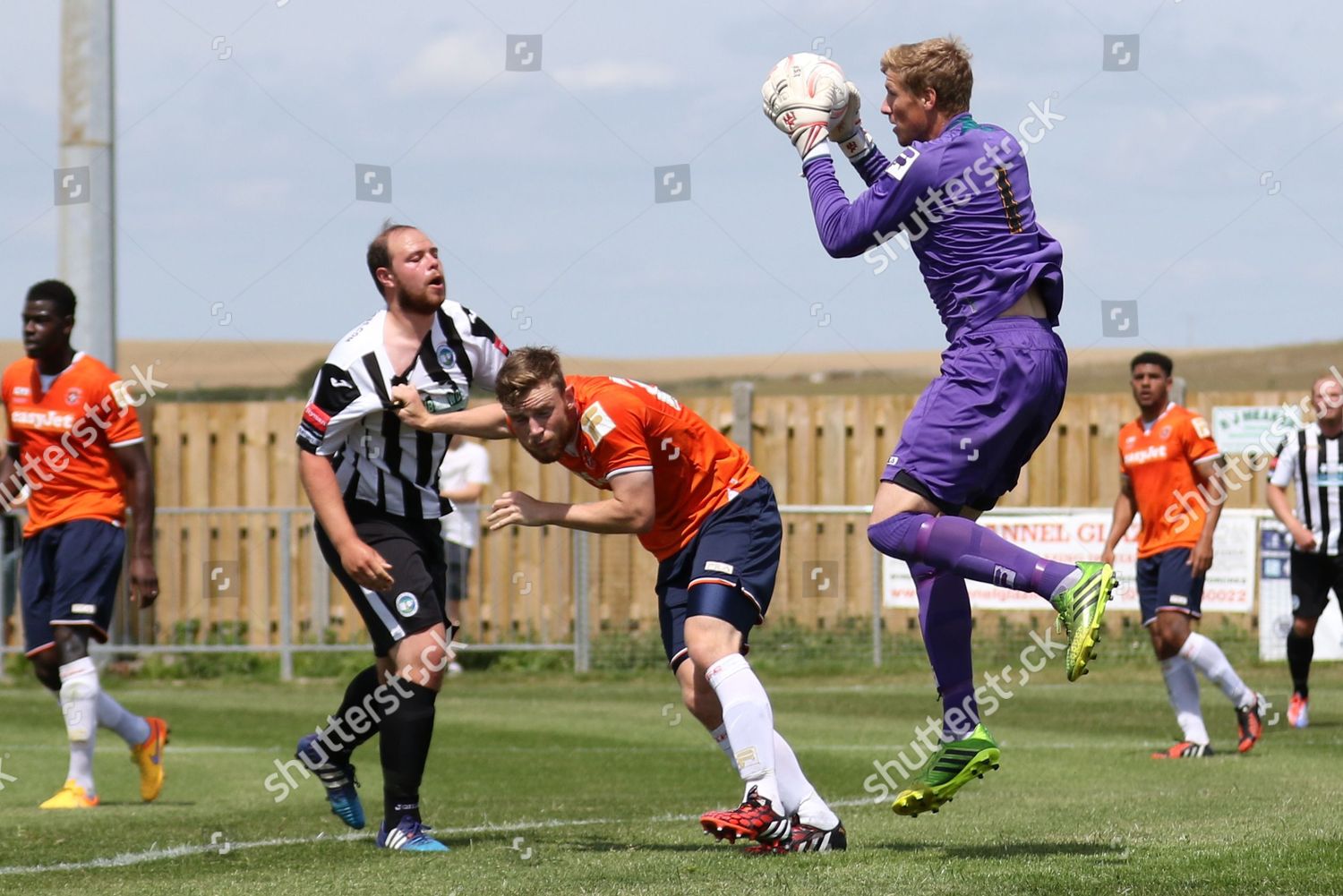 Luton Town Keeper Elliot Justham Makes Editorial Stock Photo - Stock ...